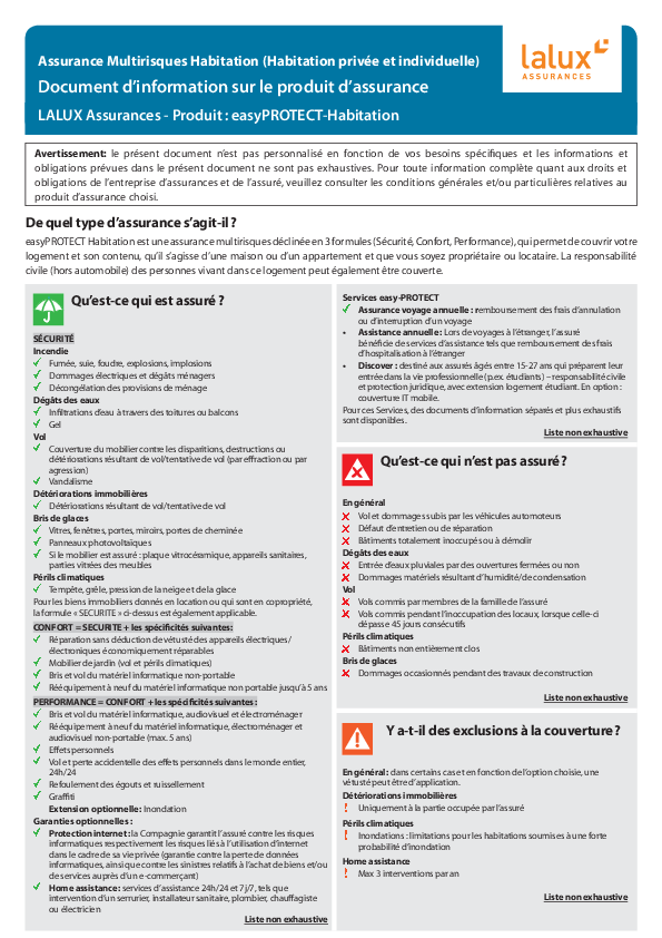 Home and private liability insurance - LALUX Assurances